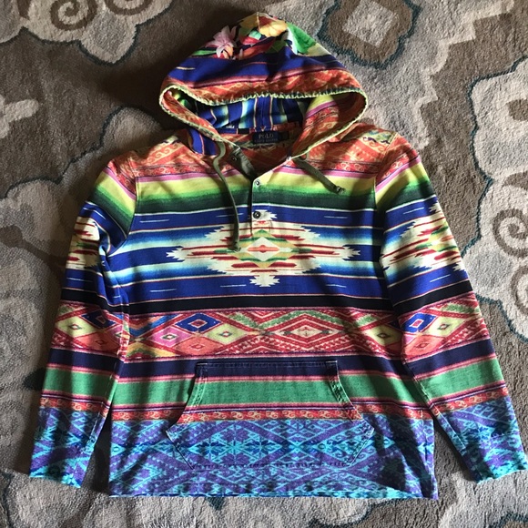 Polo Ralph Lauren | Shirts | Ralph Lauren Polo Serape Hoodie Large ...